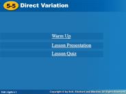 DIRECT VARIATION presentation | free to view