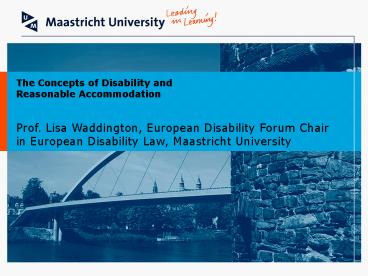 The Concepts of Disability and Reasonable Accommodation presentation ...