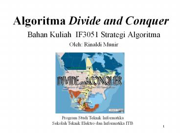 PPT – Algoritma Divide and Conquer PowerPoint presentation | free to ...