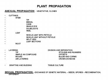 PPT – PLANT PROPAGATION PowerPoint presentation | free to view - id ...