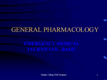 PPT – GENERAL PHARMACOLOGY PowerPoint presentation | free to view - id ...
