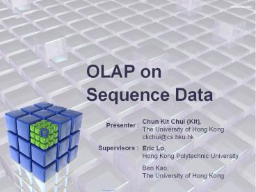 PPT – OLAP on PowerPoint presentation | free to download - id: 578dd2-ZmI2N