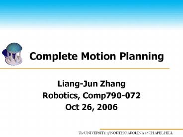 Complete Motion Planning presentation | free to download