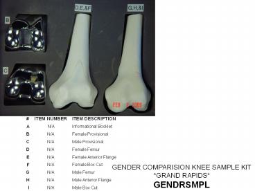 GENDER COMPARISION KNEE SAMPLE KIT *GRAND RAPIDS* presentation | free ...