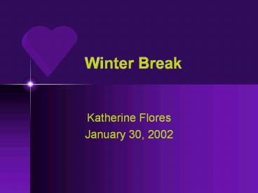 Winter Break presentation | free to download