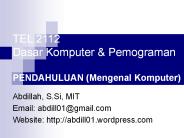 PPT – KONSEP DASAR SISTEM KOMPUTER PowerPoint presentation | free to ...