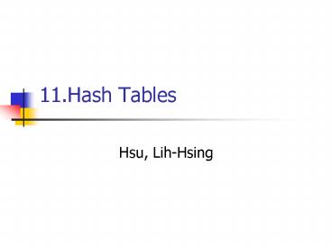 11.Hash Tables presentation | free to download