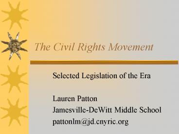 PPT – The Civil Rights Movement PowerPoint presentation | free to view ...