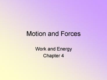 Motion and Forces presentation | free to view