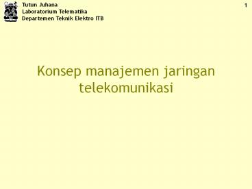 Konsep manajemen jaringan telekomunikasi presentation | free to download