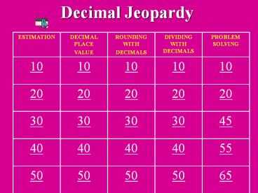 Decimal Jeopardy presentation | free to download