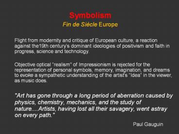 PPT – Symbolism PowerPoint presentation | free to download - id: 5910e5 ...