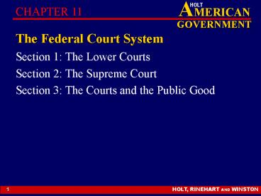 PPT – The Federal Court System PowerPoint presentation | free to ...