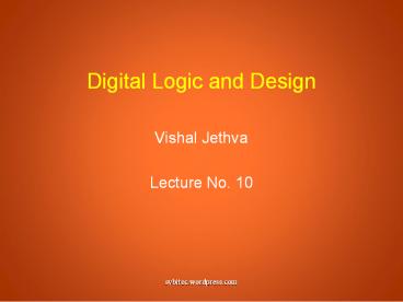 PPT – Digital Logic and Design PowerPoint presentation | free to ...