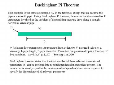 Buckingham Pi Theorem presentation | free to download