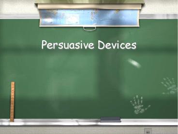 Persuasive Devices presentation | free to download