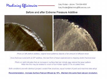 PPT – Before and after Extreme Pressure Additive PowerPoint ...