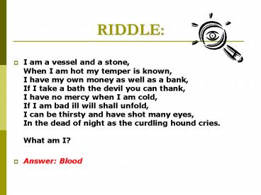 RIDDLE: presentation | free to view