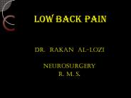 PPT – Acute Low Back Pain PowerPoint presentation | free to view - id ...