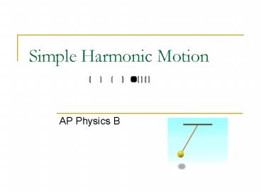 Simple Harmonic Motion presentation | free to view