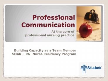 Professional Communication presentation | free to view