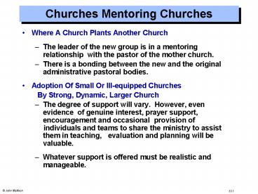 PPT – Churches Mentoring Churches PowerPoint presentation | free to ...