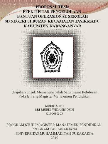 PROPOSAL TESIS presentation | free to download