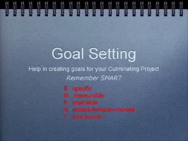 PPT – Goal Setting PowerPoint presentation | free to view - id: 5ab45d ...