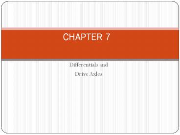 PPT – Differentials and PowerPoint presentation | free to download - id ...