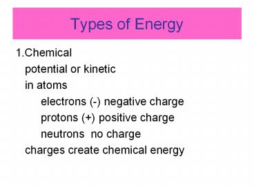 Types of Energy presentation | free to view