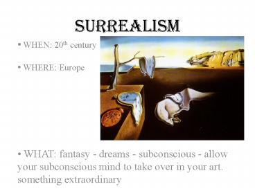 Surrealism presentation | free to view