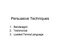 PPT – PERSUASIVE TECHNIQUES PowerPoint presentation | free to view - id ...