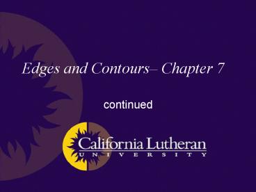 Edges and Contours presentation | free to download