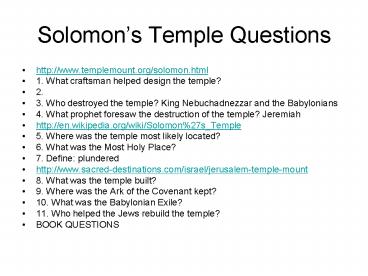 Solomon presentation | free to download