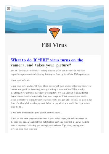 Fbi virus removal presentation | free to download