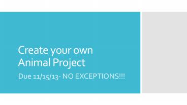 PPT – Create your own Animal Project PowerPoint presentation | free to ...