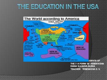 The education in THE USA presentation | free to download