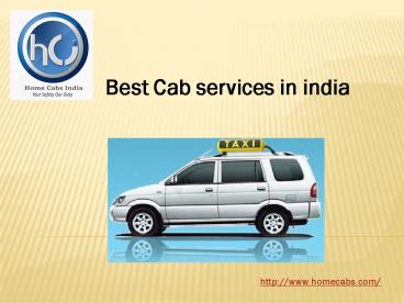 Cab Service in India presentation | free to download