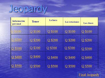 Jeopardy presentation | free to download