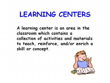 LEARNING CENTERS presentation | free to view