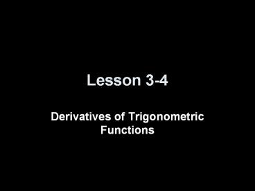 Derivatives of Trigonometric Functions presentation | free to download