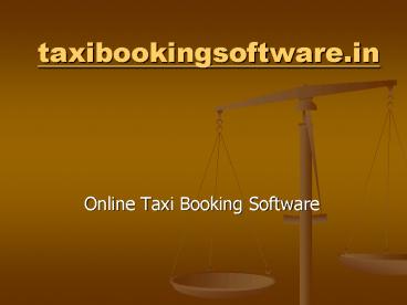 CAB Booking Software, TAXI Booking Software, Online TAXI Booking ...
