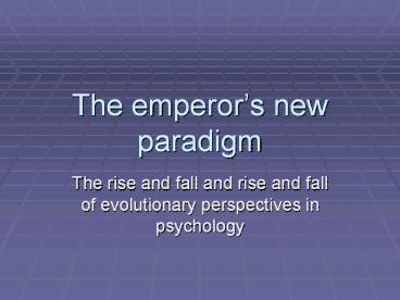 The emperor presentation | free to view