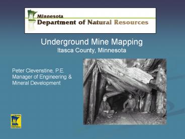 Underground Mine Mapping presentation | free to view