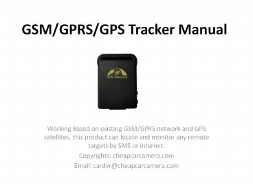 GPS tracking device GPS tracker presentation | free to download
