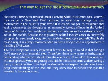 PPT – New York DWI lawyer PowerPoint presentation | free to download ...