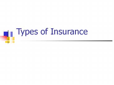 Types of Insurance presentation | free to download