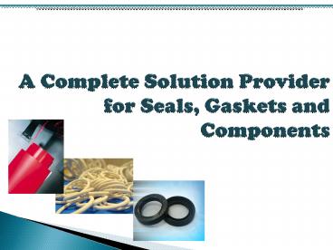 Solution for Seals and Gaskets presentation | free to download