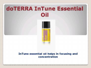doTERRA InTune presentation | free to download