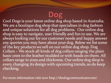 Dog presentation | free to download